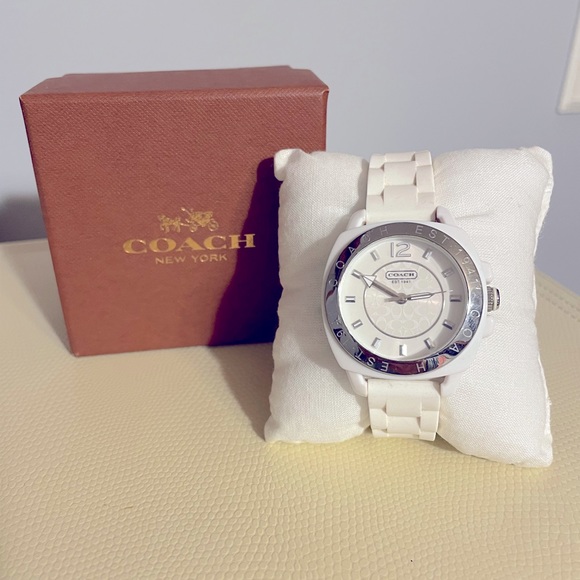 Coach | Accessories | Coach Womans Andee Boyfriend White Stainless ...